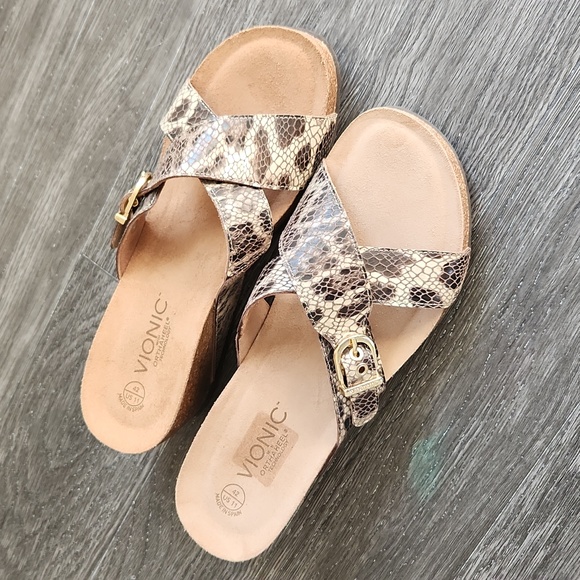 Vionic | Shoes | Vionic Danette Animal Print Wedges 42 | Poshmark